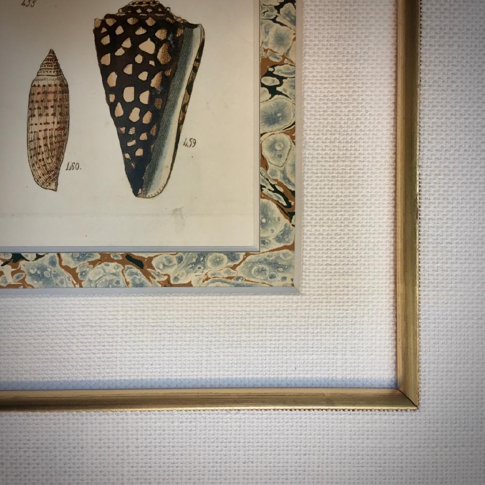 Triple mats with linen | Fastframe Houston Picture Framing